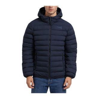 Emporio Armani Daunenjacke mit Rei&szlig;verschluss und Kapuze - - Jackets - Herren - Blau - L
