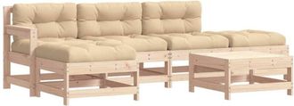 vidaXL Furniture Limited - Salon de jardin 6 pcs avec coussins bois