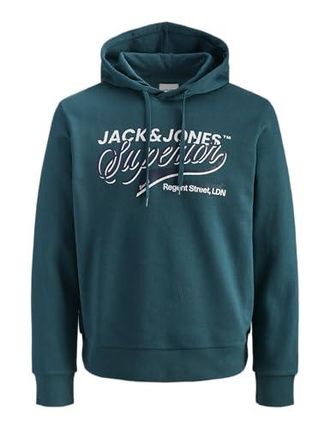 Jack & Jones Sweat &agrave; Capuche Jjelogo 2 col 25/26 Noos, Atlantic Deep, L pour Homme, Atlantic Deep, L