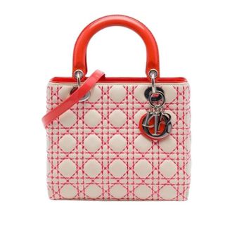 Dior Sac &agrave; main Lady Dior doccasion - Femme - Pre-owned - Beige - Taille: ONE Size