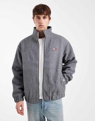 Tommy Jeans Essential - Veste matelass&eacute;e en laine - Gris