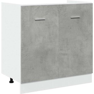 vidaXL Sp&uuml;lenunterschrank Lyon Betongrau 80x46x81,5 cm Holzwerkstoff Vidaxl