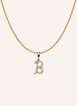 Cada Cada Kette Tiny Diamond Letter B rosegold