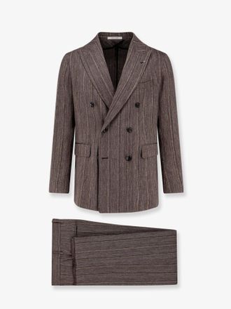 Tagliatore Double-breasted linen blend suit - TAGLIATORE - gender_Man