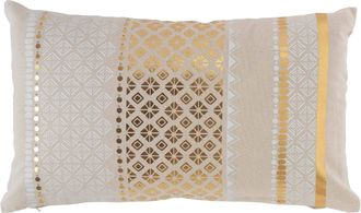 Douceur d'Int&eacute;rieur DOUCEUR DINTERIEUR Kissen, abnehmbar, Kompression, 30 x 50 cm, Baumwolle, Bedruckt, goldfarben