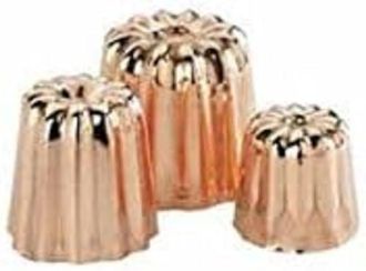 De Buyer De Buyer - Moule à Canelés Bordelais en cuivre - Diamètre 3,5 cm -, Bronze