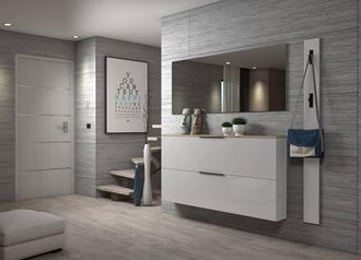 Dmora Meuble &agrave; Chaussures Tubatse, Meuble &agrave; Chaussures, Armoire dentr&eacute;e Polyvalente, Rangement pour Chaussures, Made in Italy, 160x19h80 cm, Anthracite Bril