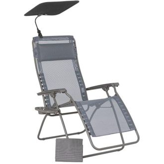 Lafuma Mobilier Lafuma Mobilier - Ensemble Fauteuil Relax Jardin - Chaise Longue Et Accessoires - Zen Edition - Texplast - Gris Silex