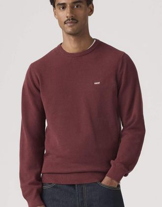 Levi's Housemark - Leichter Pullover im Marineakademie-Stil in Rot