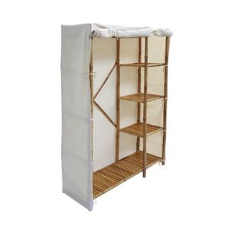 Sweeek Armoire Dressing en Bambou. 3 étagères L110 x P40 x H170cm
