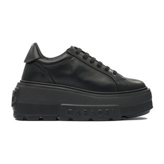 Casadei Schwarze Ledersneaker f&uuml;r Frauen - - Shoes - Damen - Schwarzk - 36 1/2 EU