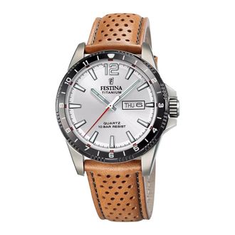 Festina Homme, Accessoires, Brun, Taille: ONE Size Calendario Titanium Watch