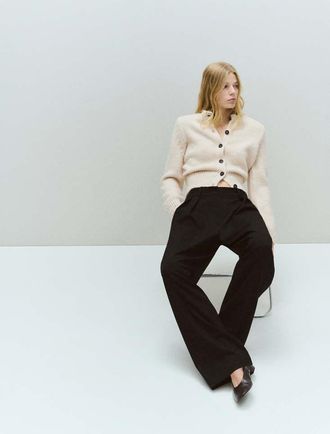 Mango Cardigan maille boutons &eacute;cru - Femme - XS - MANGO