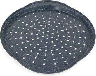 Russell Hobbs Nightfall Stone Plaque &agrave; Pizza Antiadh&eacute;sive 37 cm - Plaque de Cuisson Ronde Perfor&eacute;e en Acier au Carbone, Sans PFOA, Passe au Four jusqu&agrave; 220 &deg;C, Fini