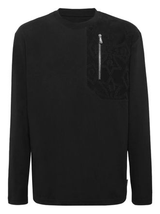 Philipp Plein chemise à poche zippée - Noir