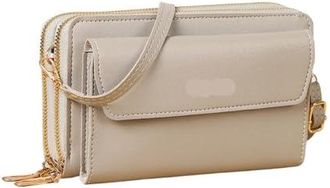 Generic Sac &agrave; bandouli&egrave;re pour femme, &eacute;dition tendance, polyvalent, grande capacit&eacute;, double fermeture &eacute;clair, gris, Taille unique