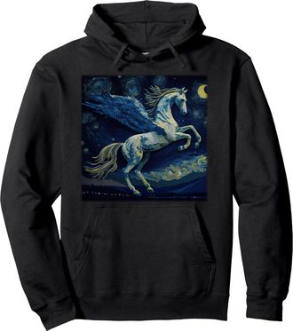 Freestyle Surrealismus Sternennacht Pegasus Pullover Hoodie