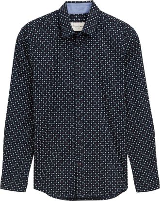 Tom Tailor Herren 1046102 Hemd, 37889-Navy Minimal Design, 3XL