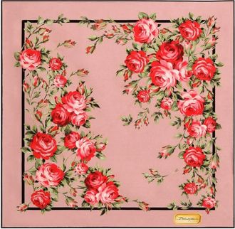Dolce & Gabbana rose floral-print scarf - Rosa