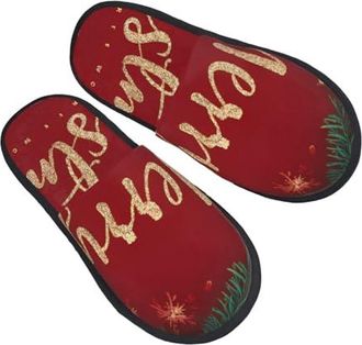 Generic &eacute;l&eacute;gant Pantoufles Cerf flocon de neige No&euml;l Accueil Slippers Confortable Chaussons en Peluche pour Maison Adulte Hiver L