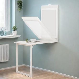 Generic Table suspendue murale 90 x 60 cm - Bureau de salle &agrave; manger peu encombrant pour cuisine, coin caf&eacute;, petits espaces, design simple, meuble de maison p