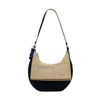 Desigual Femme, Sacs, Noir, Taille: ONE Size Sac Noir avec Fermeture Éclair et Poches