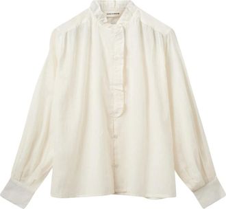 Sofie Schnoor Femme, Blouses et Chemises, Blanc, Taille: 40 FR Edna Frill Shirt