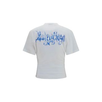 Balenciaga Womens White Cotton T-Shirt