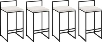 Generic Barhocker, Tresenhocker, Samt-Barst&uuml;hle mit Metallr&uuml;ckenlehne und Fu&szlig;st&uuml;tze, K&uuml;cheninsel-Tresenhocker