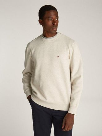 Tommy Hilfiger Sweatshirt ESS SEASONAL FLEECE CREWNECK mit Rundhals und Stickerei unifarben, casual, regular fit, Baumwollmix, Rundhals