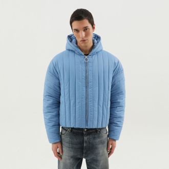 1989 STUDIO Hellblau gesteppte Daunenjacke