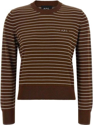 A.P.C. A. P.C. Pull Col Rond - Marron