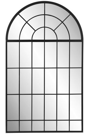 Landscape Wandspiegel, Schwarz, Metall, Glas, Holzwerkstoff, 100x169x2.5 cm, Reach, Bsci, Spiegel, Wandspiegel