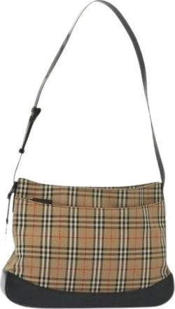 Burberry Sac bandouli&egrave;re en toile Pre-owned - Femme - Pre-owned - Beige - Taille: ONE Size