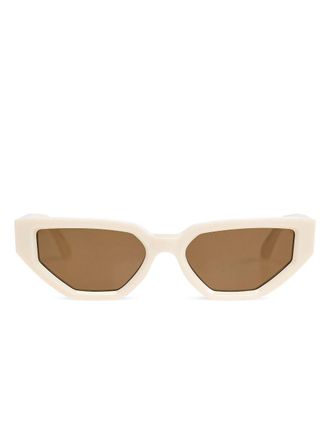 Golden Goose lunettes de soleil &agrave; monture papillon - Blanc