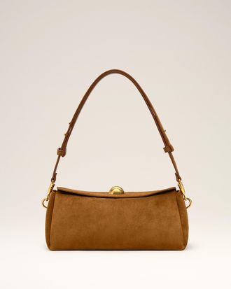 Ami Ami Paris - Sac Marron Carrousel En Cuir Velours Anthracite & ivoire - TU - Unisex