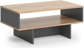 Vicco Table Basse Josef, Anthracite/Ch&ecirc;ne de Force dor&eacute;, 80 x 46,2 cm avec 1 &eacute;tag&egrave;re