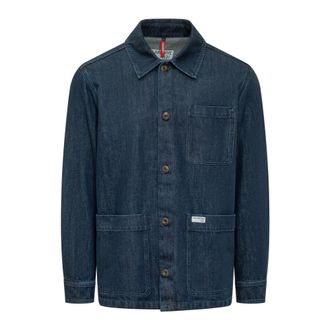Fay Homme, Vestes, Bleu, Taille: L Veste Chemise en Denim