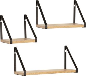 IDMarket 3er-Set Wandregale Detroit Industriedesign