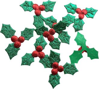 Soimiss 100st&uuml;cke Stoffornamente Weihnachts-bastelanh&auml;nger Partydekoration Bastelmaterialien Zubeh&ouml;r F&uuml;r Kunsthandwerk Klassische Weihnachtsmuster-dekorations