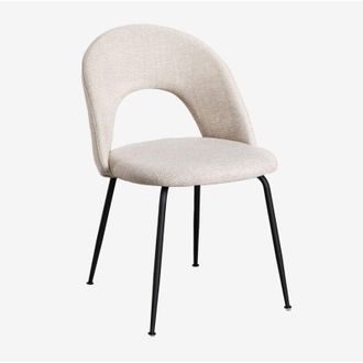 Sklum Chaise de salle à manger rembourrée Glorys SKLUM Noir