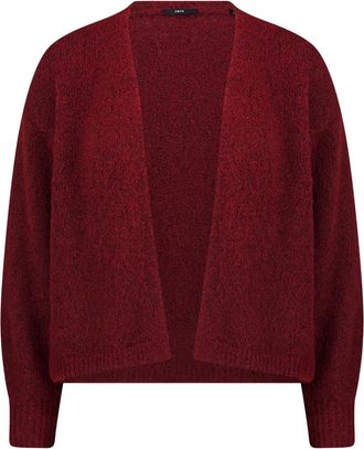 Zero Damen Cardigan offener Style S, Dark Red Melange