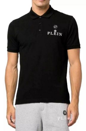 Philipp Plein Poloshirt mit Der Totenkopf-Print und das ikonische Hexagon-Logo