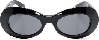 Gucci Interlocking G Oval-frame Sunglasses