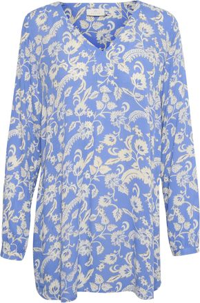 Kaffe Kleid KAamber 36, Ultramarine/White Flower 36