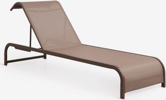 Sklum Verstellbare Liege aus Stahl Marietta Braun Choco