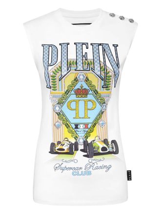 Philipp Plein débardeur Supercar Racing Club - Blanc