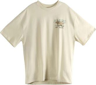 Amiri Homme, Tops, Beige, Taille: L T-shirt &agrave; imprim&eacute; graphique