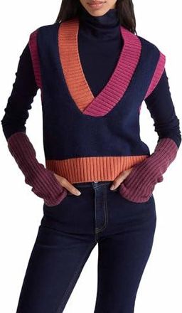 Benetton 16yce403m Gilet pour Homme, Bleu, L Femmes