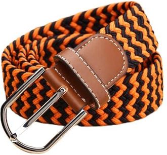 Generic Ceinture Elastique Femme - Ceinture &Eacute;l&eacute;gante Stretch pour Hommes et Femmes Ceinture Taille &Eacute;troite pour Robe et Pantalon en Toile avec Boucle Mode